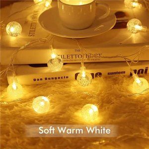 Holiday | Battery Operated Globe String Lightswater Proof 33 Ft 8 Led ...
